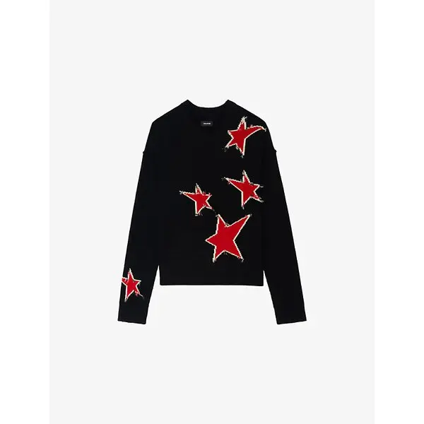 Zadig&Voltaire Star-motif Cashmere Jumper - Black