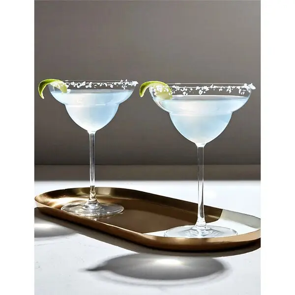 NUDE Vintage Crystal Margarita Glasses Set Of Two