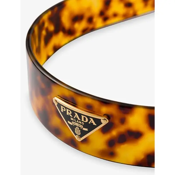 Prada Tortoiseshell-pattern Headband - Neutral