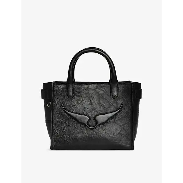 Zadig&Voltaire Leather Tote With Detachable Shoulder Strap - Black