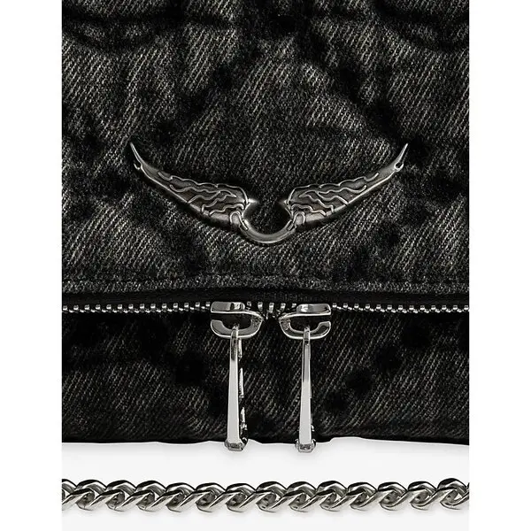 Zadig&Voltaire Rocky Ii Quilted Denim Shoulder Bag - Road
