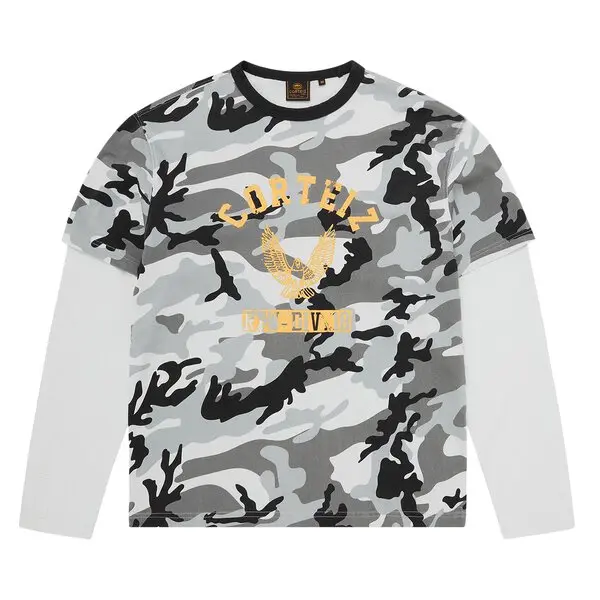 CORTEIZ Eagle Camo Thermal Long-sleeve - White