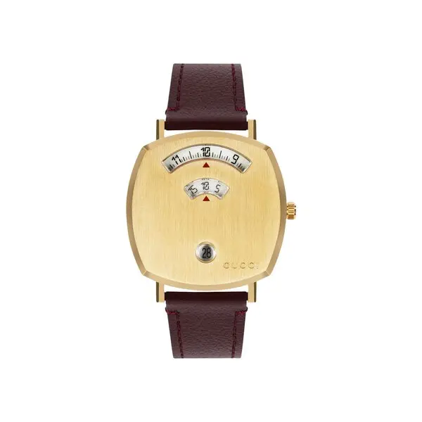 Gucci Grip Leather Watch - Gold