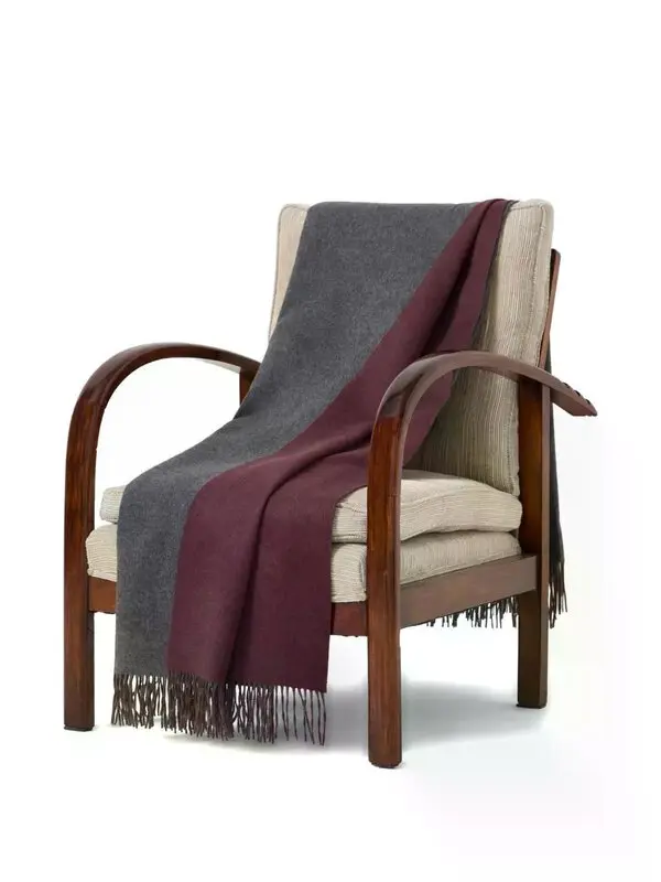 Brunello Cucinelli Fringed-edges Blankets - Grey