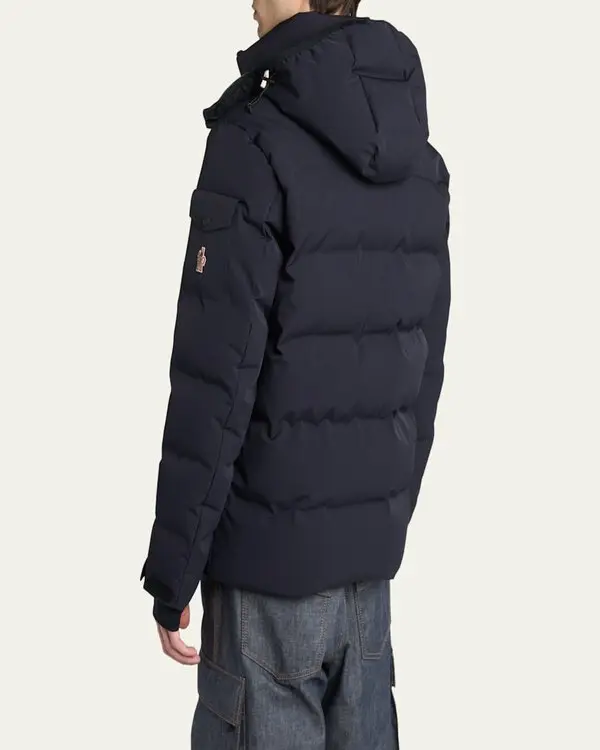 Moncler Stretch Nylon Montgetech Puffer Jacket - Navy