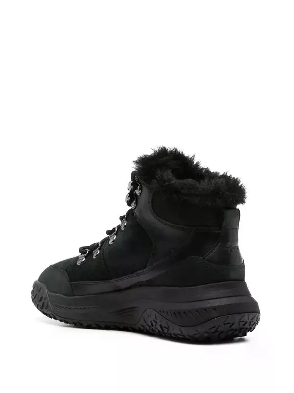 Geox Oliviera Lace-up Boots With Faux-fur Trim