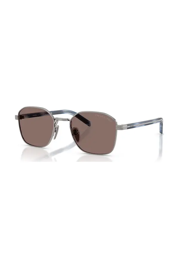 Prada Sunglasses With Square Steel Frame - Brown