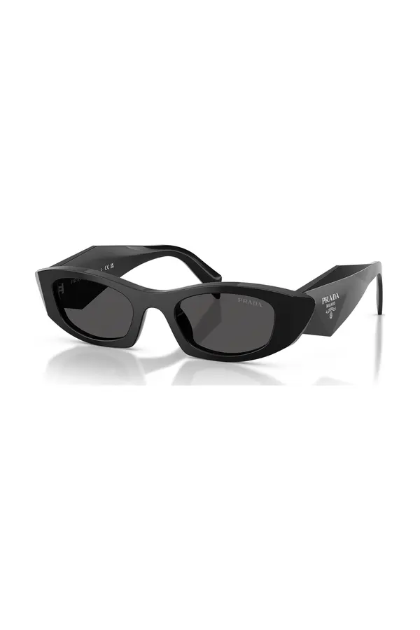 Prada Oval Frame Sunglasses - Black