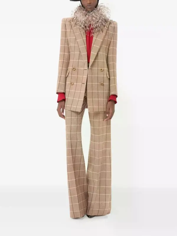 Valentino Garavani Windowpane-check Trousers
