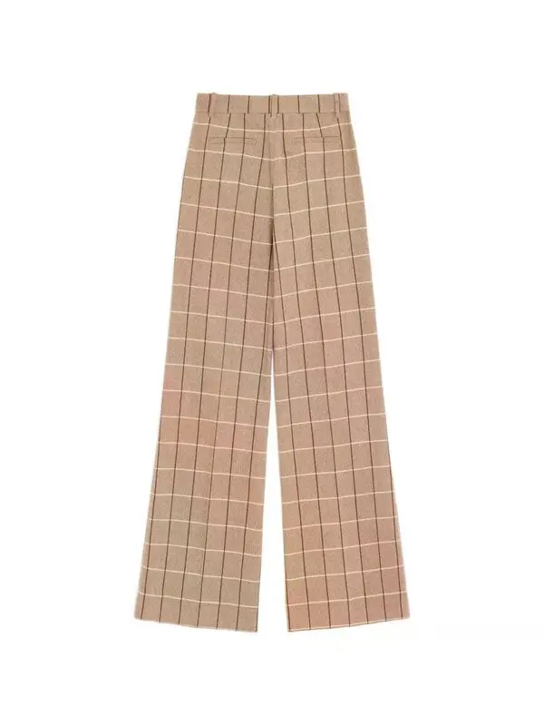 Valentino Garavani Wool Pants With Windowpane Check Pattern