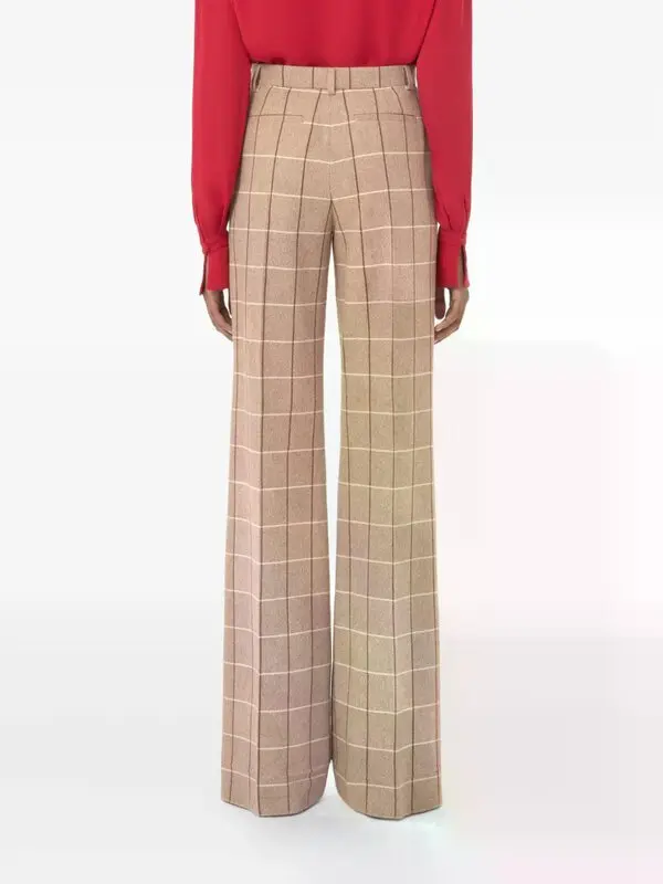 Valentino Garavani Wool Pants With Windowpane Check Pattern
