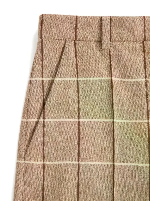 Valentino Garavani Wool Pants With Windowpane Check Pattern