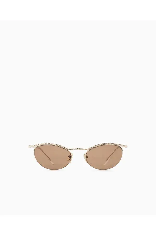 Giorgio Armani Oval Sunglasses - Gold