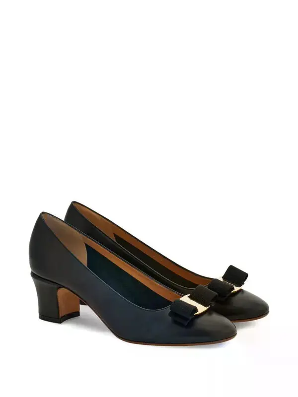 FERRAGAMO 50mm Vara Bow Block-heel Pumps
