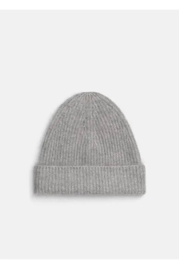 Vince Brushed Cashmere Beanie - Grey