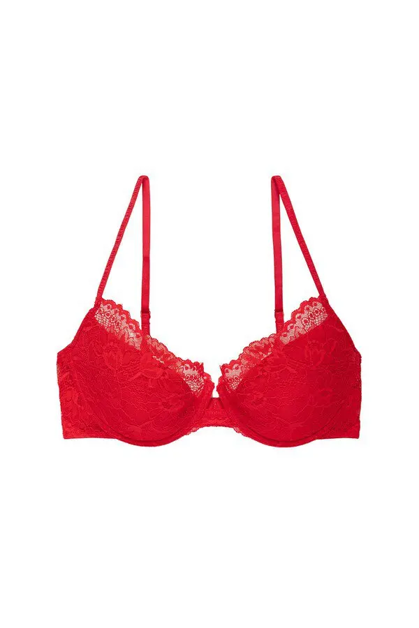 Natori Fleur Lightly Lined Underwire Bra - Red
