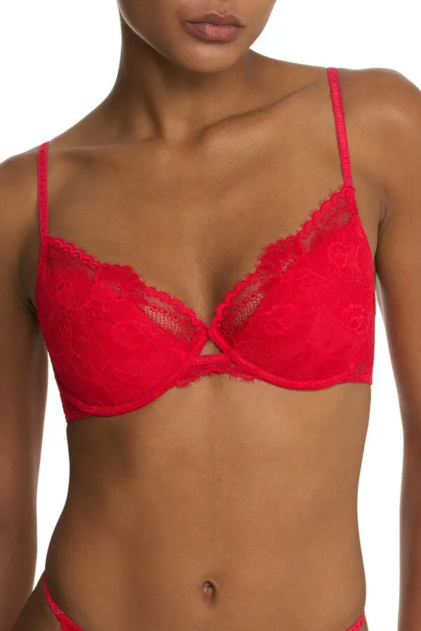 Natori Fleur Lightly Lined Underwire Bra - Red