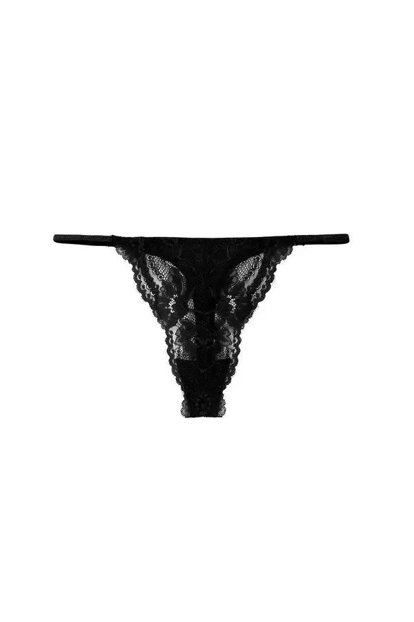 Natori Fleur Thong - Black