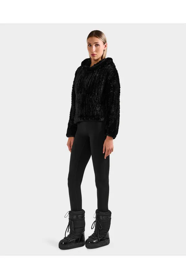 Rudsak Faux Fur Knit Hoodie