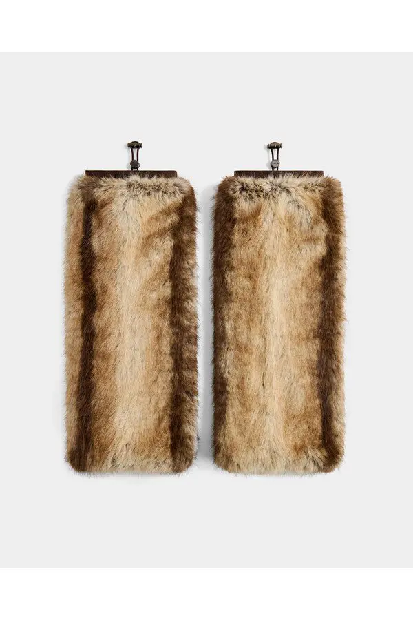 Rudsak Faux Fur Leg Warmers - Natural