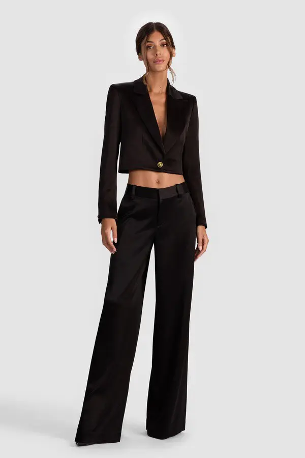 Alice + Olivia Ines Cropped Boxy Blazer
