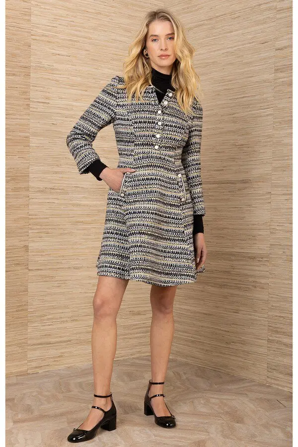 Hale Bob Austyn Boucle Tweed Mini Dress