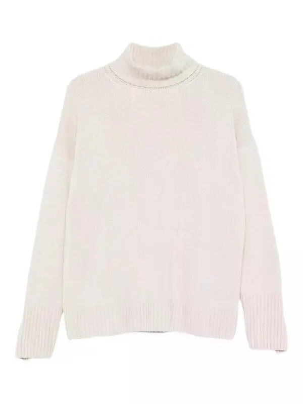 Iris Von Arnim Roll-neck Ribbed Sweater