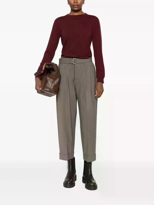 Brunello Cucinelli Belted Pleated Trousers