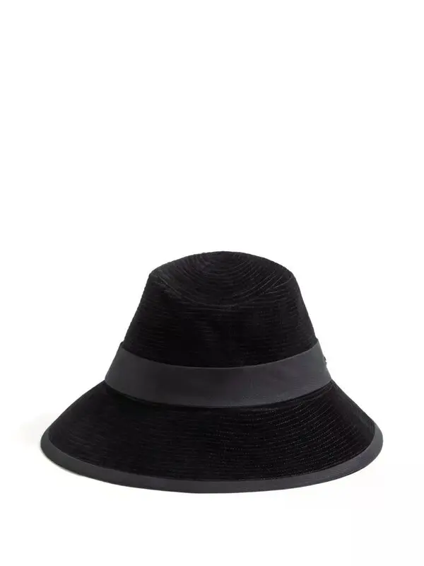 Valentino Garavani Vlogo Velvet Hat - Black