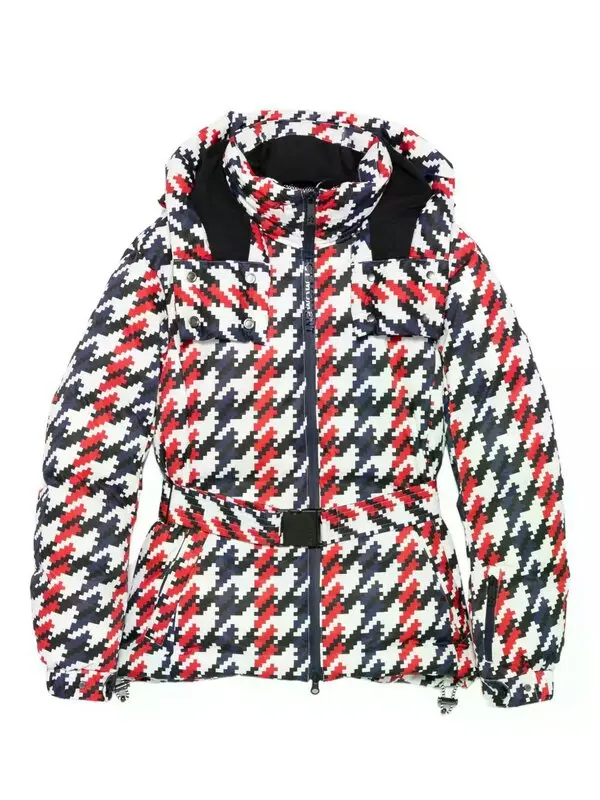 Perfect Moment Houndstooth Candice Ski Jacket - White