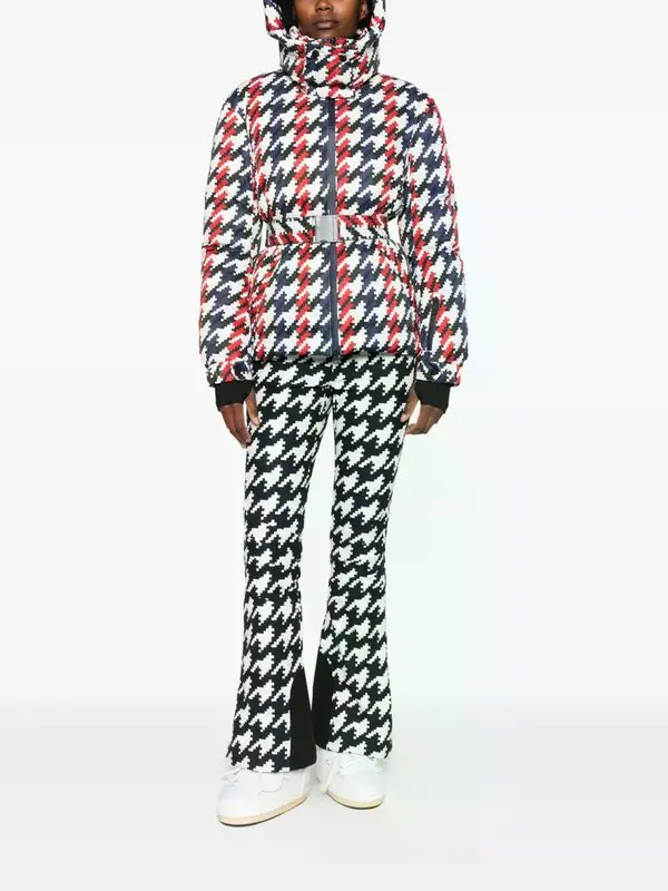 Perfect Moment Houndstooth Candice Ski Jacket - White