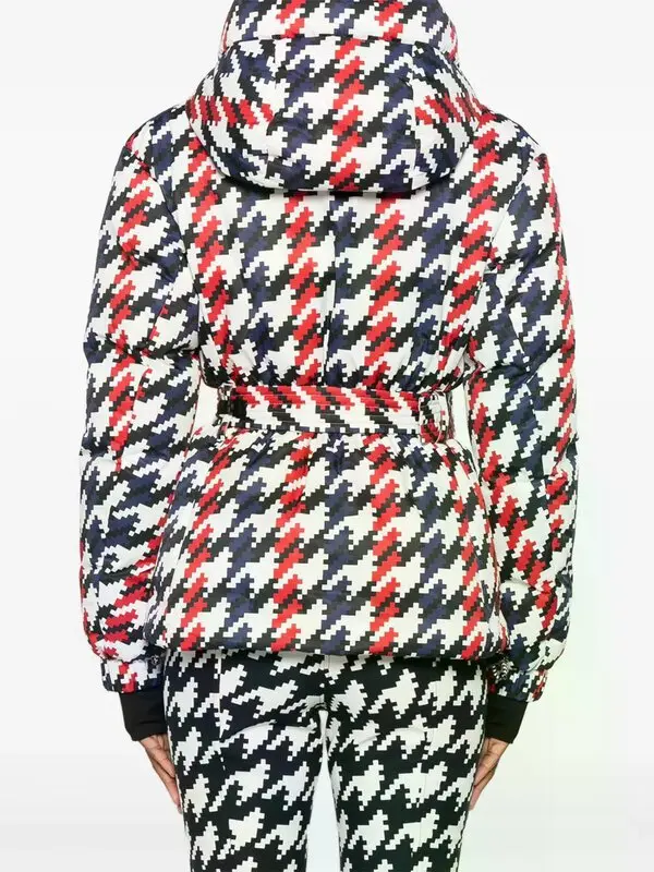 Perfect Moment Houndstooth Candice Ski Jacket - White