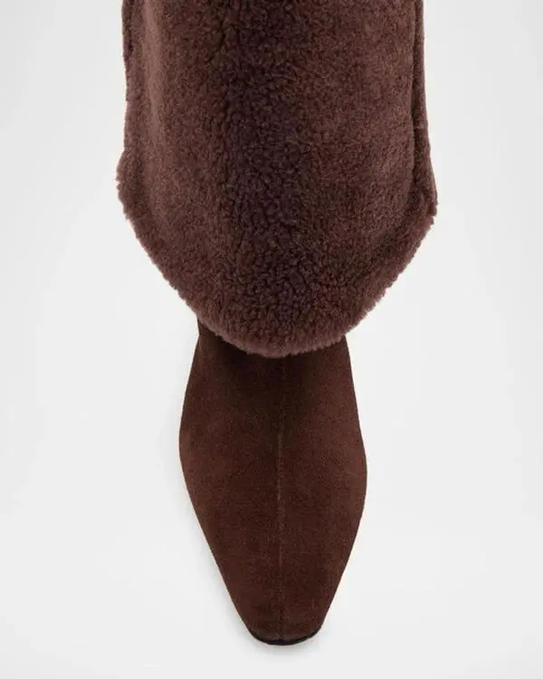 Staud 90mm Wally Shearling Knee-high Boots