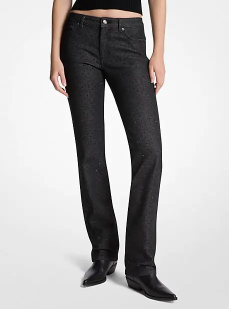 Michael Kors Studded Stretch Cigarette Jeans