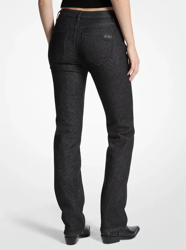 Michael Kors Studded Stretch Denim Cigarette Jeans