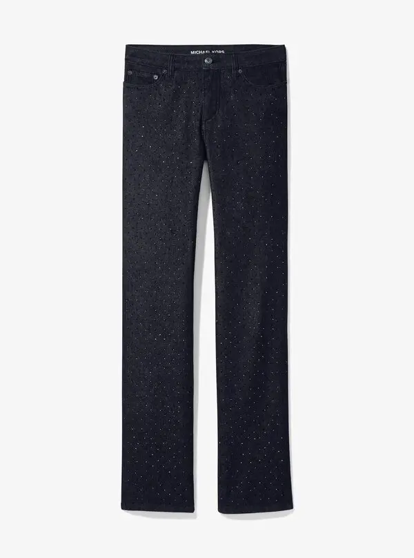 Michael Kors Studded Stretch Denim Cigarette Jeans