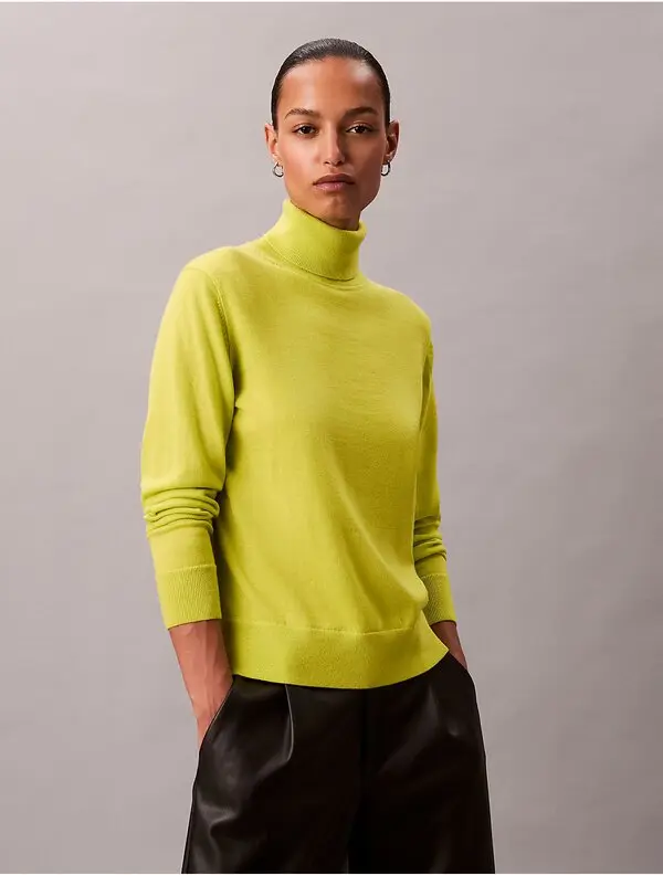 Calvin Klein Merino Wool Classic Turtleneck Sweater