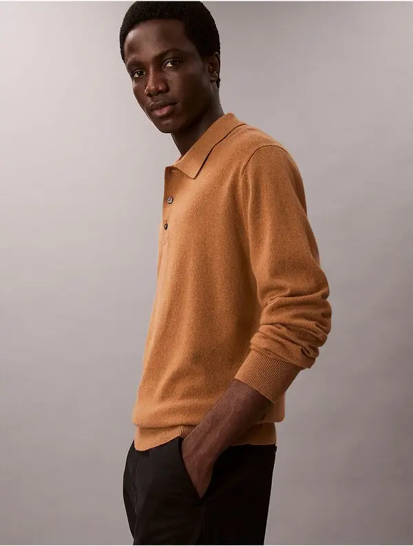 Calvin Klein Cashmere Polo Sweater