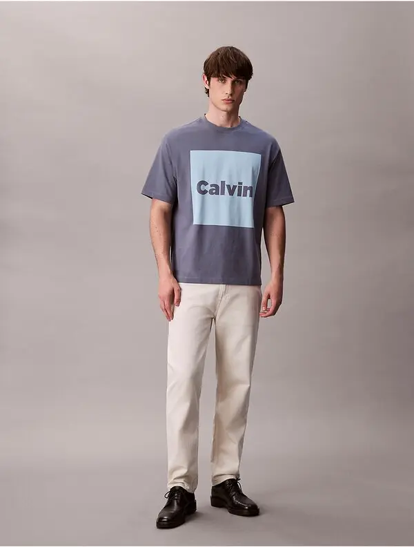 Calvin Klein Box Graphic Relaxed T-shirt - Grey