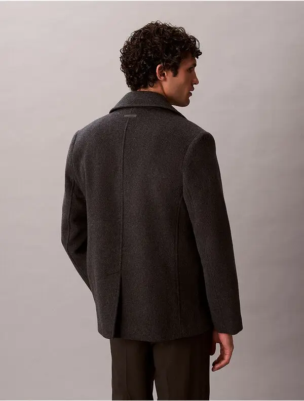 Calvin Klein Double-faced Wool Blend Pea Coat