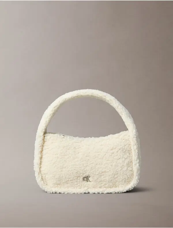 Calvin Klein Sherpa Shoulder Bag - Birch Sherpa