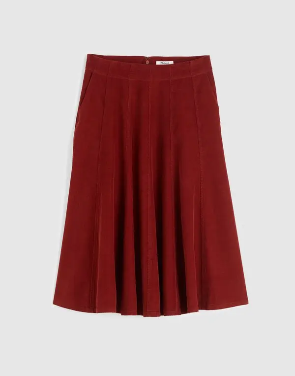 Madewell Drapey Corduroy Midi Skirt