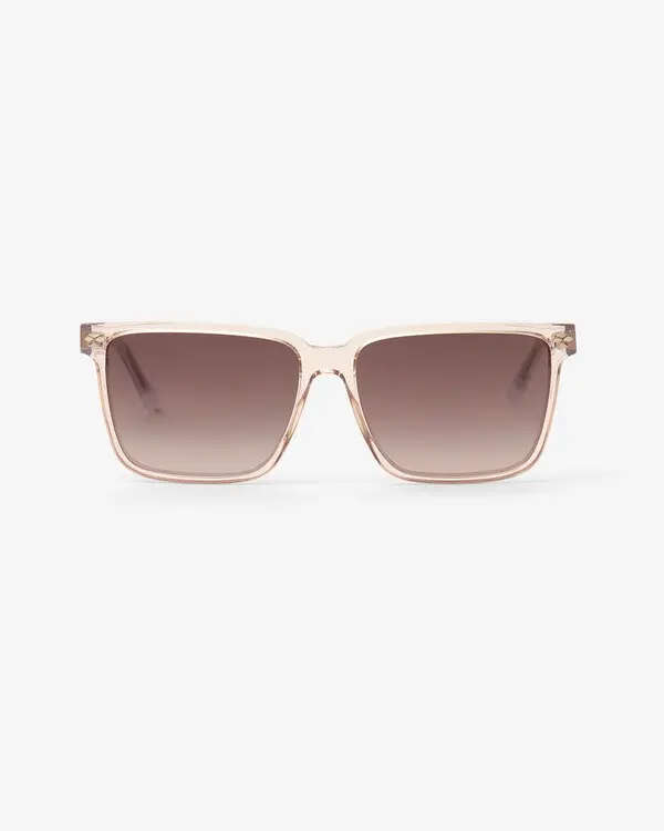 Isabel Marant Priya Squared Sunglasses - Pink / Brown Shaded