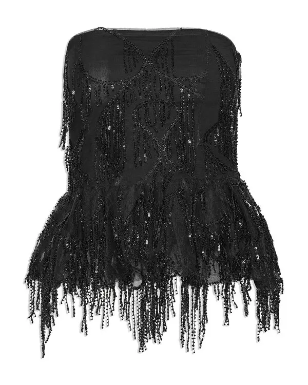 ROTATE BY BIRGER CHRISTENSEN Sequin Bubble Top