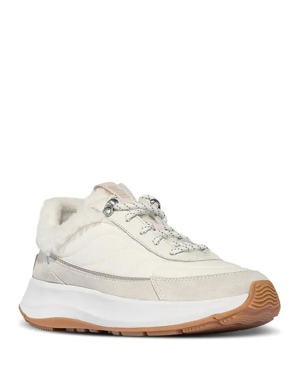 Fitflop F-mode Flow Shearling Mix Sneakers - Cream Mix