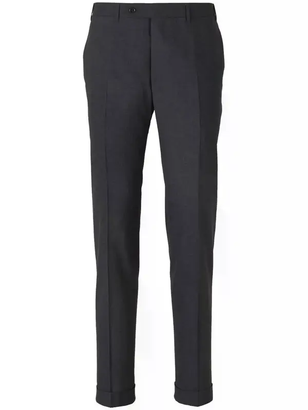 Canali Wool Tailored Trousers - Grey
