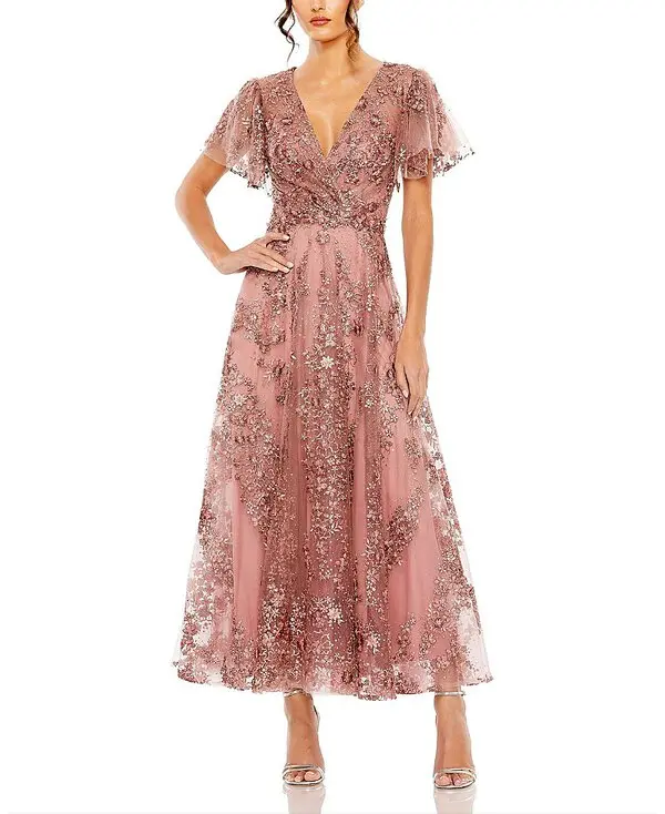 knee length dresses for ladies Buy Mauve Western Dress main image 0