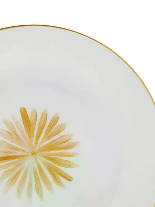 MARIE DAAGE Allée De Cyprès Gold-rimmed Floral Bread Plate