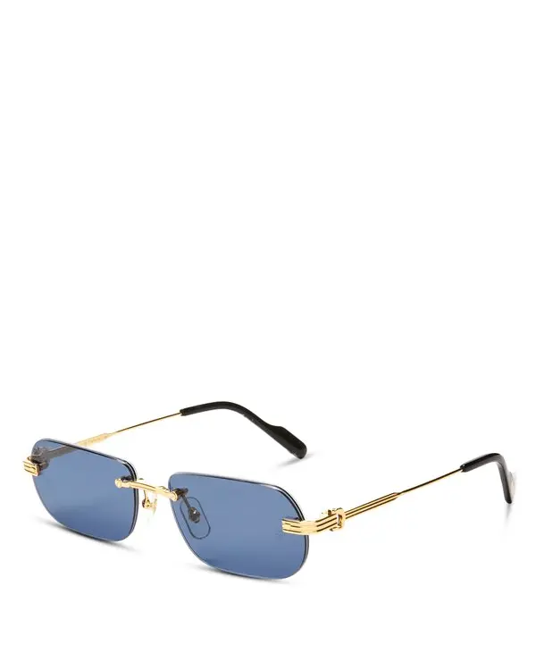 Cartier Rectangle Sunglasses, 55mm - Gold