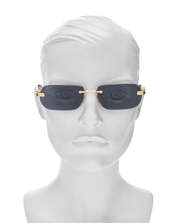 Cartier Rectangle Sunglasses, 55mm - Gold